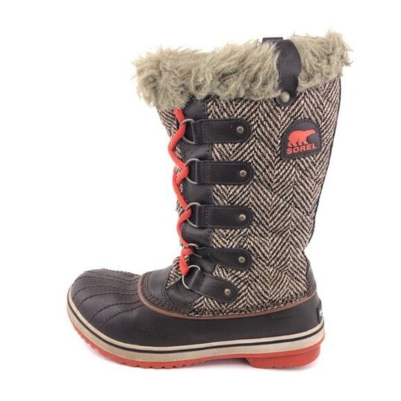 Sorel | Shoes | Sorel Tofino Cate Herringbone Cordovan Winter Boots 85 ...
